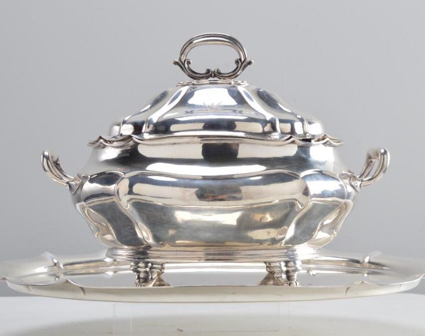 Charles Stuart Harris English Sterling Silver Tureen Auction