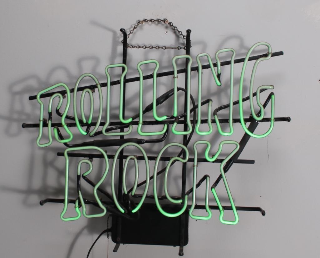 Rolling Rock Neon Bar Sign Auction
