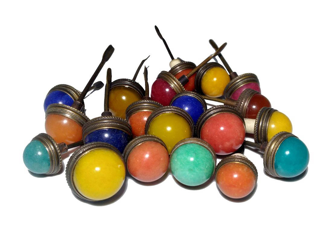 Superb Chinese Lot Of 20 Snuff Bottle Tops Stoppers Agate Glass Stone ...