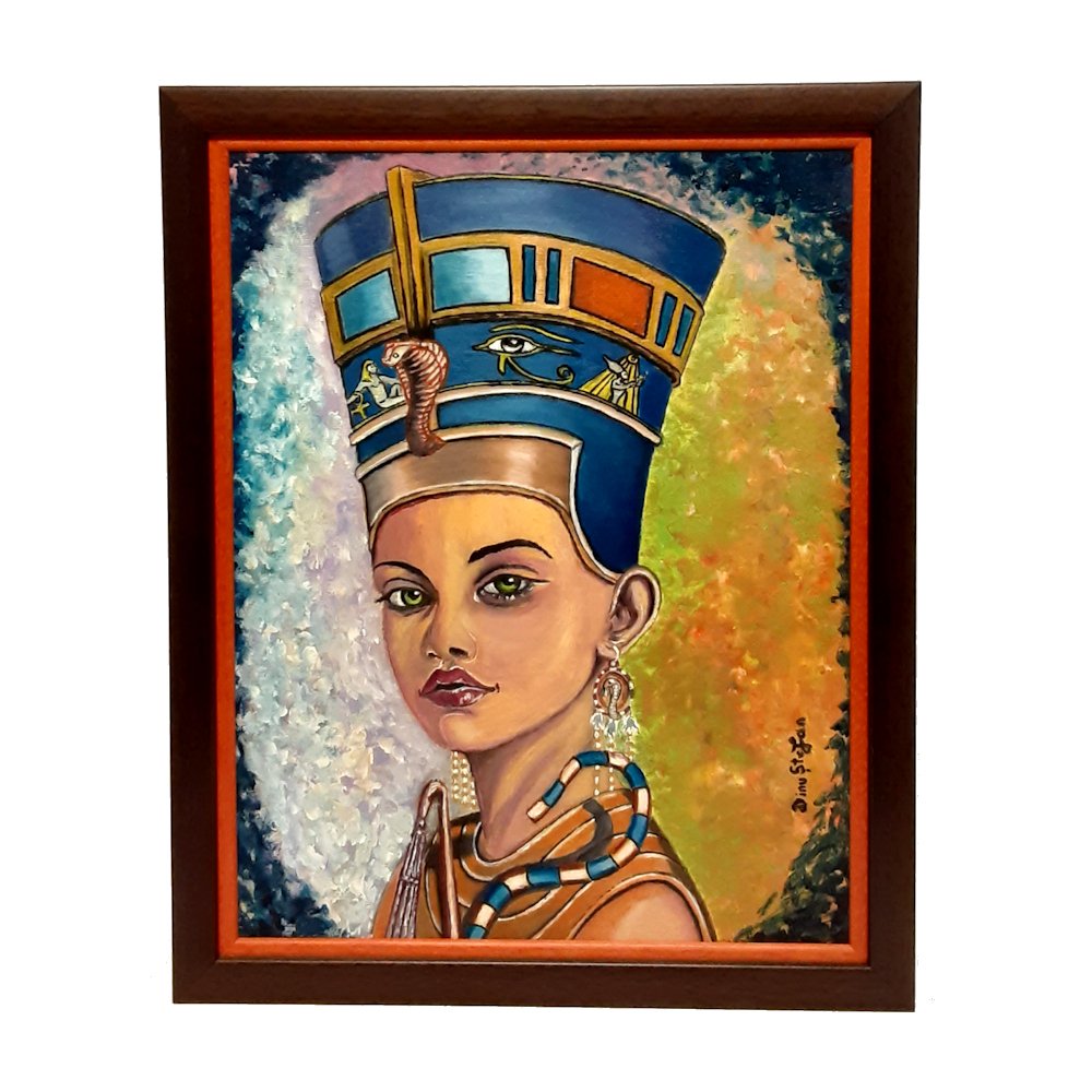 Young Cleopatra Oil On Canvas By Artist Stefan Lucian Dinu