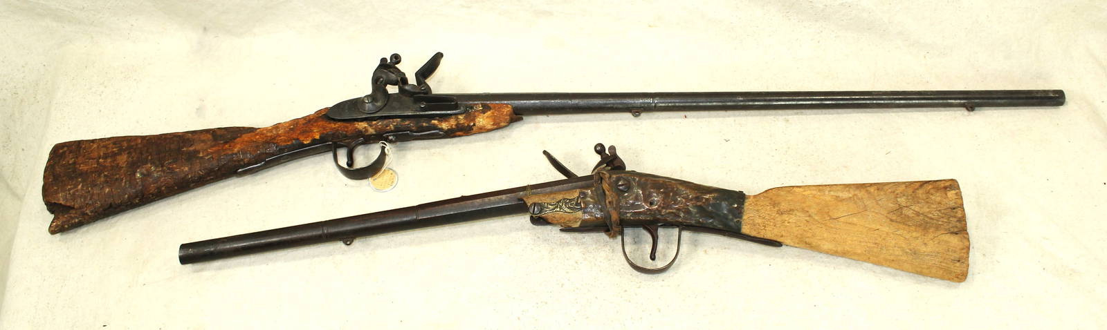 Pair Of Indian Flintlock Rifles Auction