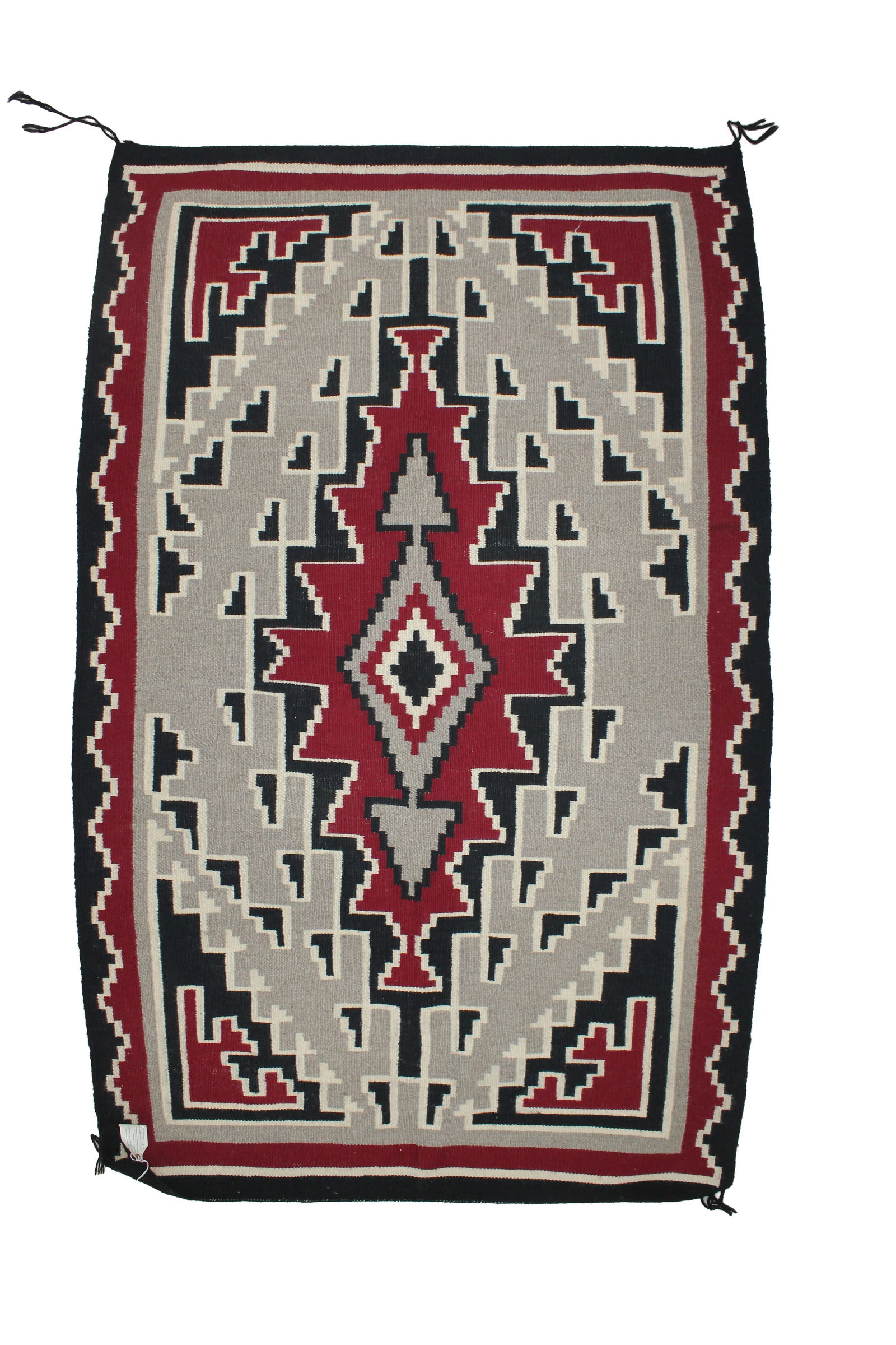Handwoven Navajo Ganado Rug, Circa 1940, With Bold Geometric Pattern ...