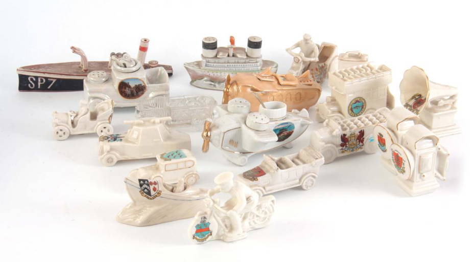 A Collection Of 13 Crested China Ware Items, Inclu