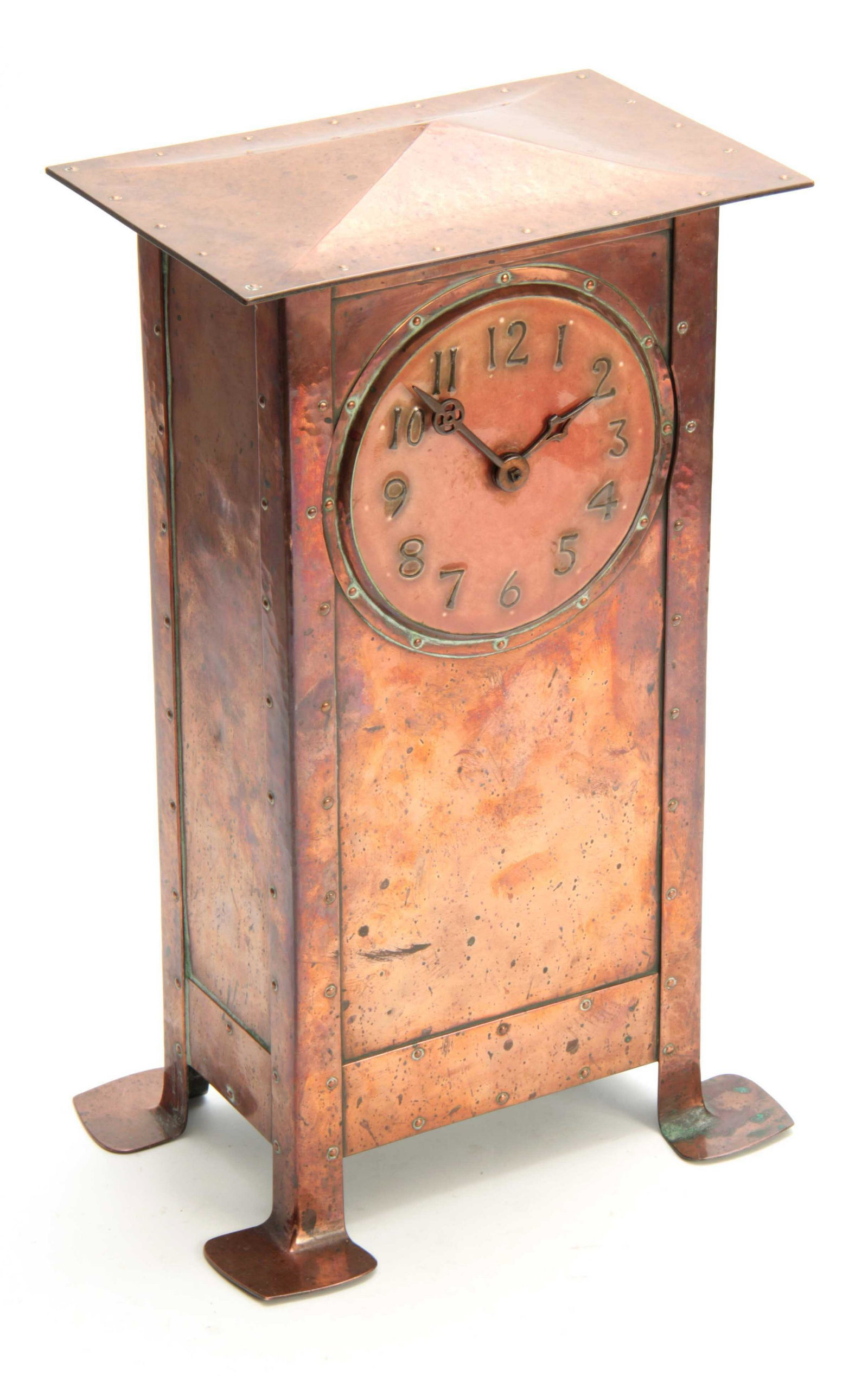 A NICE QUALITY ARTS AND CRAFTS COPPER MANTEL CLOCK WITH - Jan 18, 2020 ...
