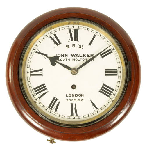 John Walker, London. A Late 19th Century 8ó Dial Fusee Railway Clock