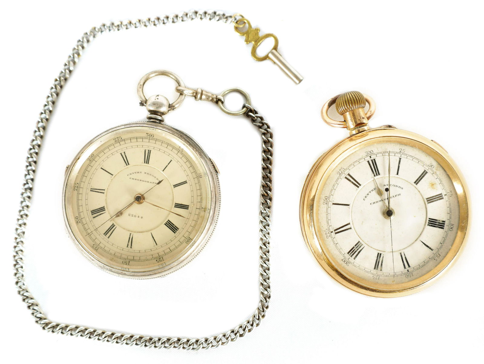 TWO CENTRE SECONDS CHRONOGRAPH POCKET WATCHES (#0228) on Jan 17, 2023 ...