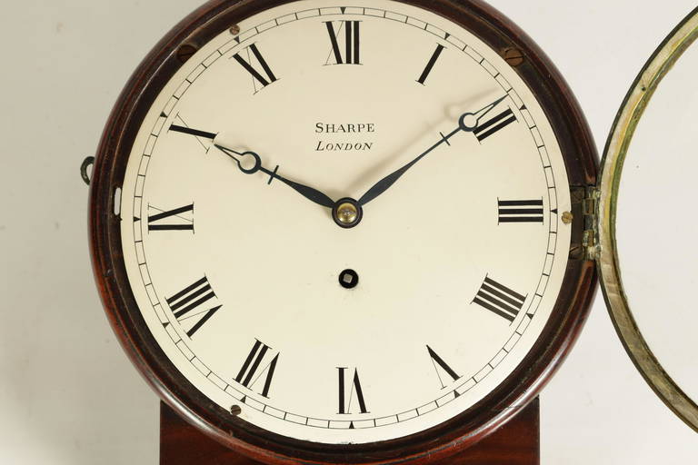 SHARPE, LONDON. A SMALL REGENCY 8Ó CONVEX FUSEE WALL CLOCK (#0381) on ...