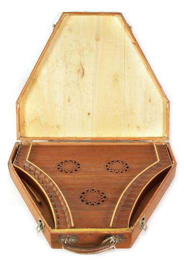 A 20th Century Hardwood Dulcimer By Peter Ecker Dated 1970