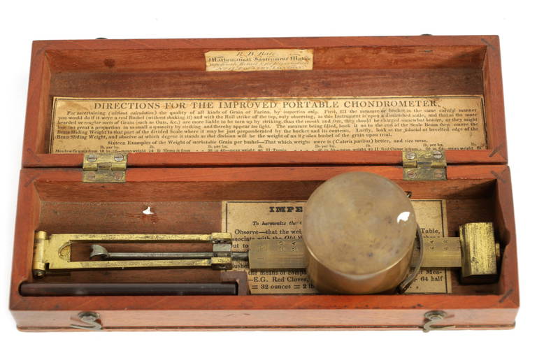 An Early 19th Century Chrondrometer Together With Cased Saccharometers