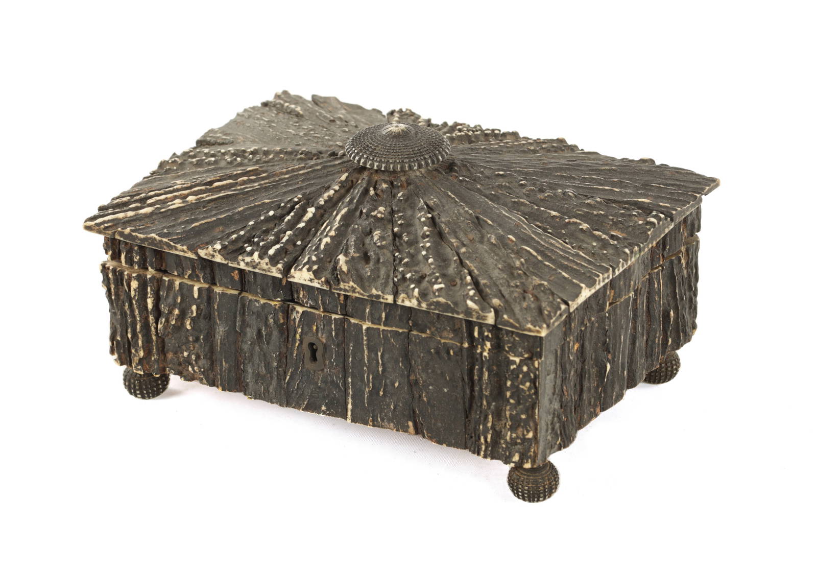 A 19th Century Anglo-indian Vizagapatam Stag Horn Work Box Auction