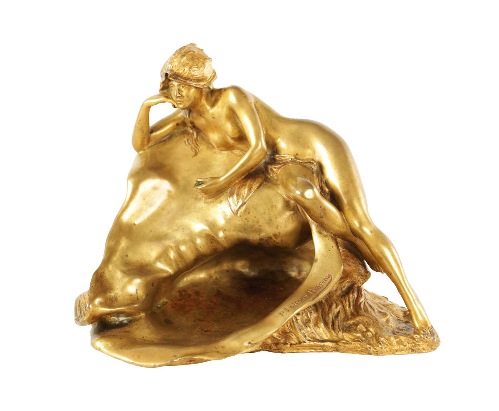 Paul Louis Emile Loiseau-rousseau (1861-1927). A Stylish Gilt Bronze ...