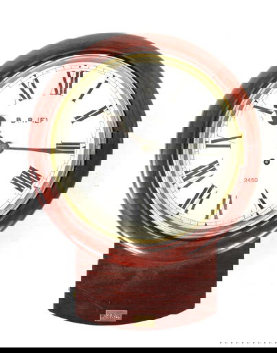 A 20th Century Fusee Railway Wall Clock