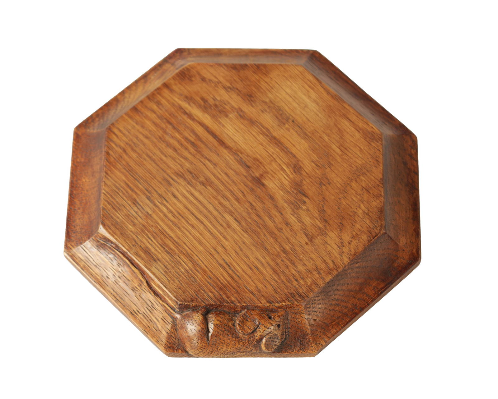 A Robert 'mouseman' Thompson Octagonal Oak Cheese Board Auction