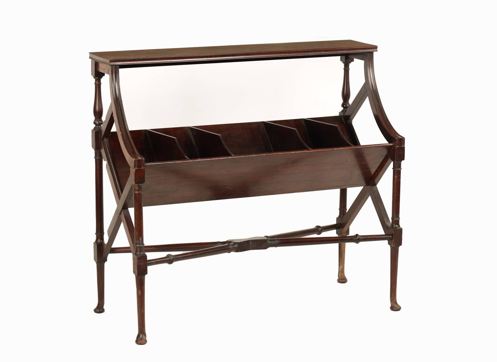 An Edwardian Mahogany Library Book Trough Auction