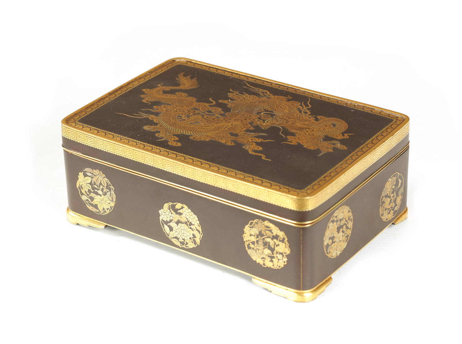 A Fine Japanese Meiji-period Ironwork Inlaid Box By Komai Auction