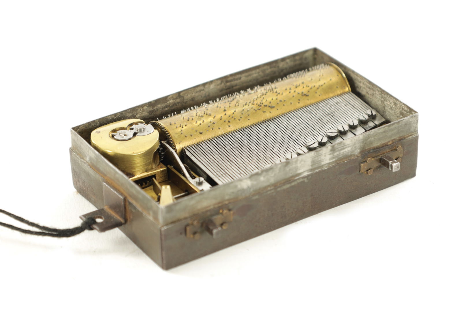 A 19th Century Music Box In The Original Tin Case Made For Export Auction