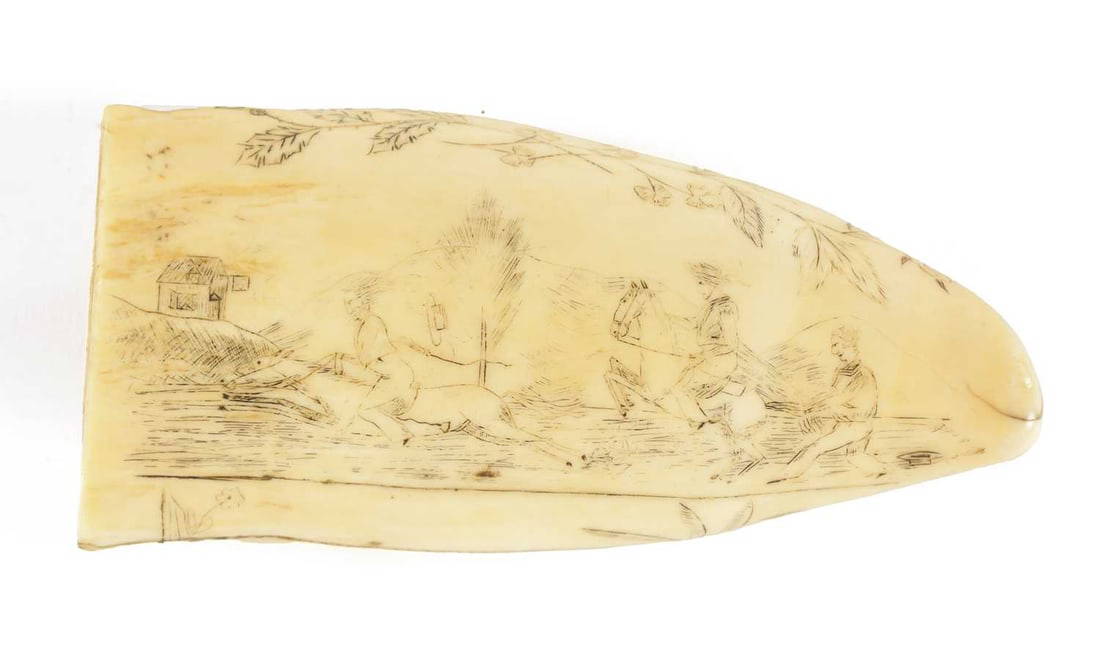 An Early 19th Century Sailors Scrimshaw Whale’s Tooth Auction