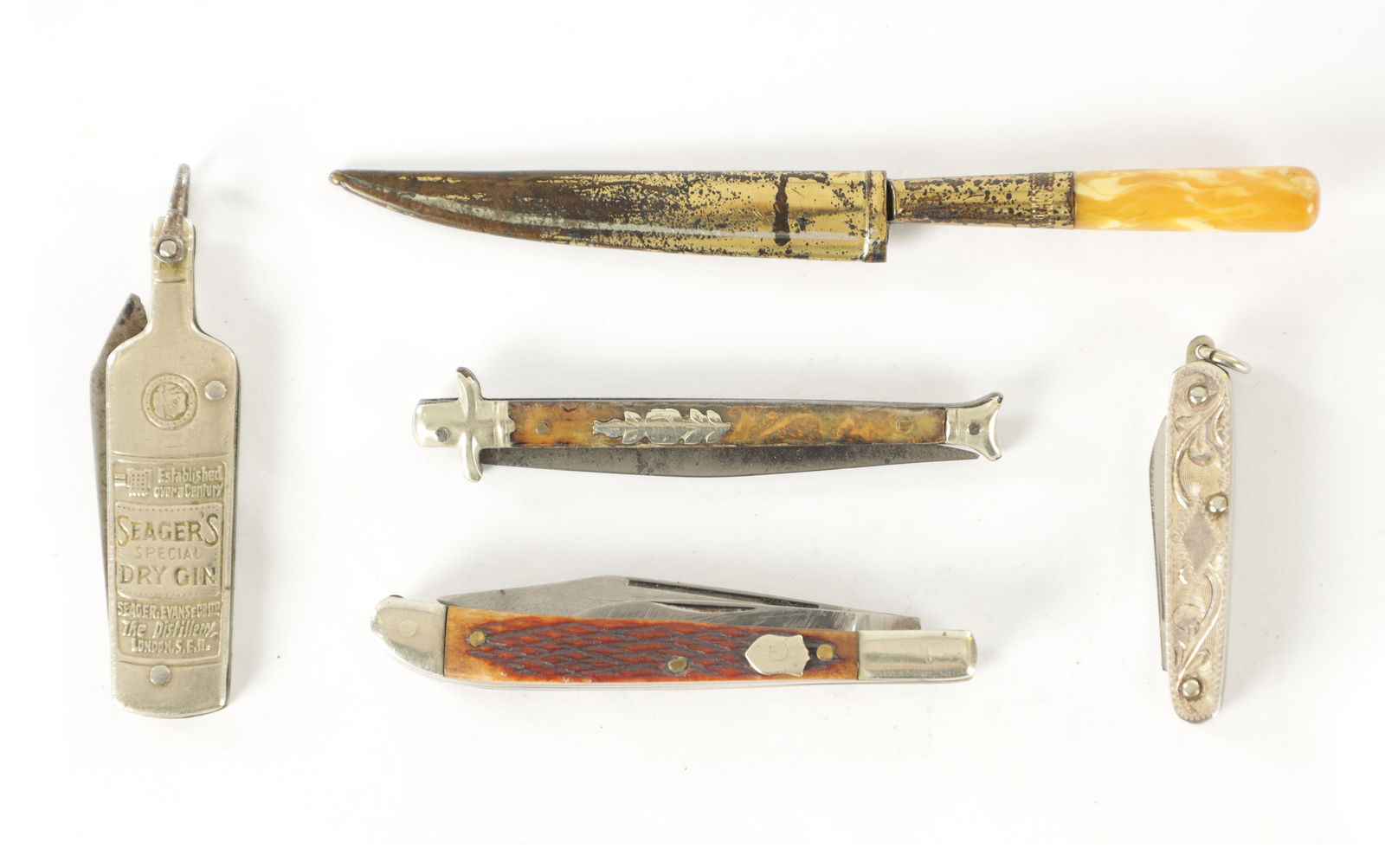 A Collection Of Miniature Folding Knives Auction