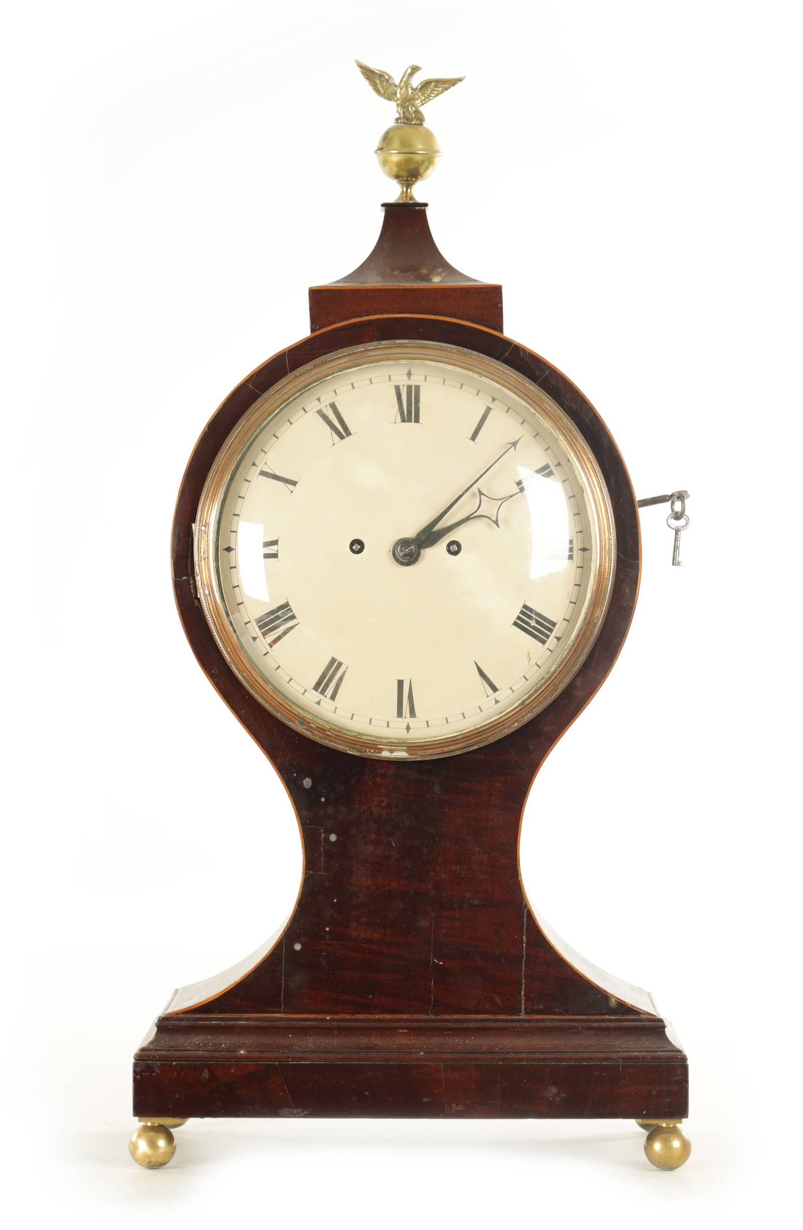 A George Iii Mahogany Eight Day Balloon Bracket Clock Of Large Size Auction