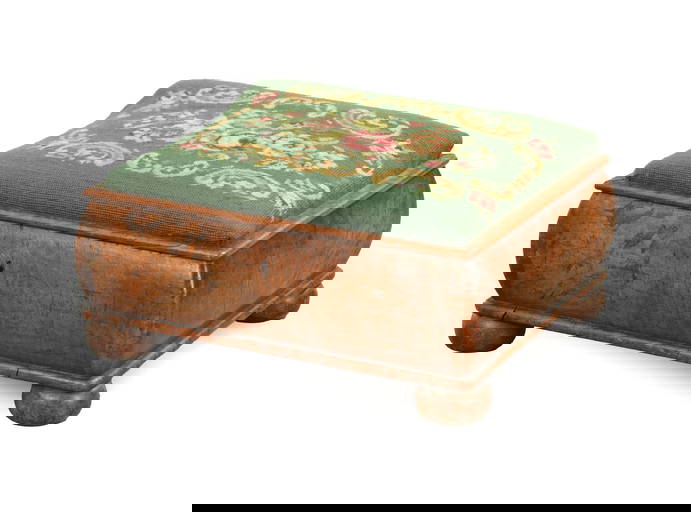 An Unusual Walnut Queen Anne Footstool