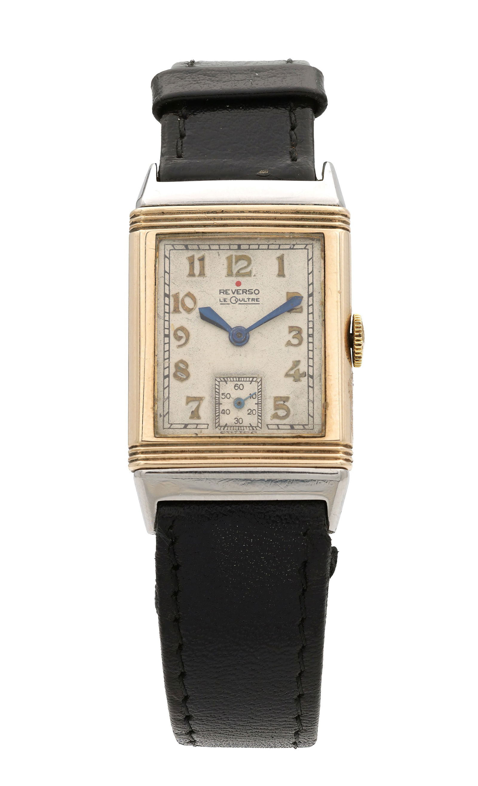 A 1930's Steel And 9ct Gold Lecoultre Reverso Wrist Watch Auction