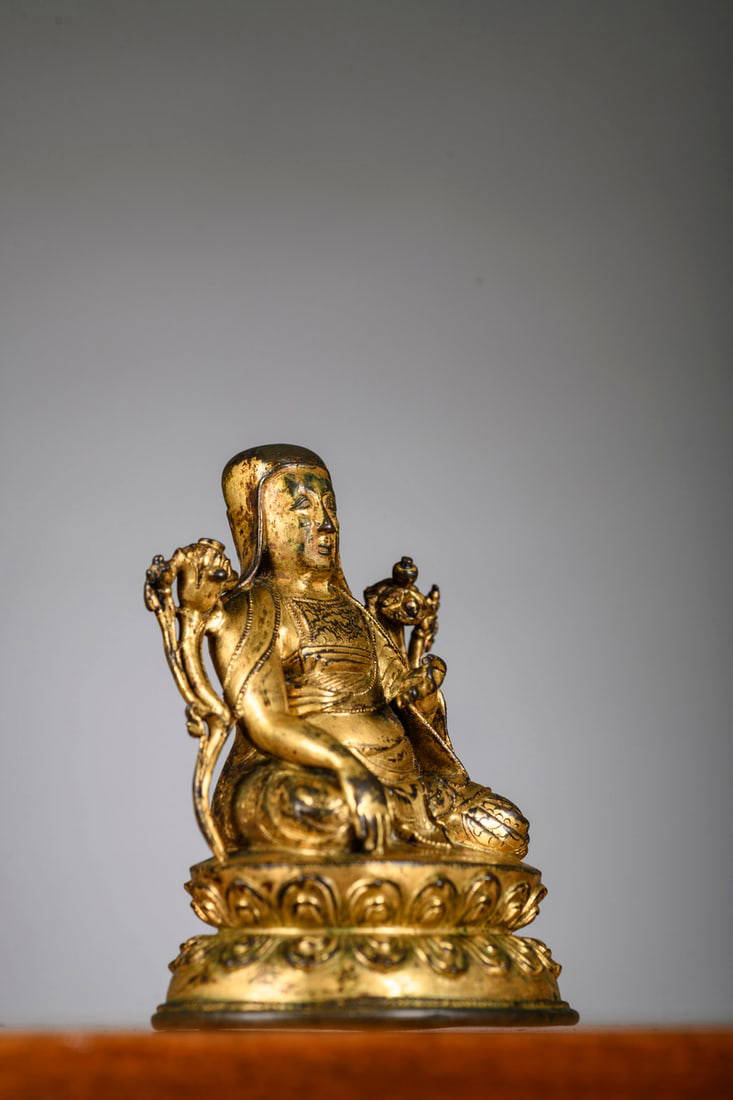Gilt Bronze Statue 'portrait Of A Sakya Lama', Tibet 16th Century (h9 ...