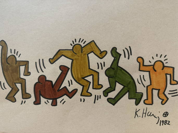 Keith Haring Drawing Pop Art (#0027) on Dec 18, 2022 | Private NY ...