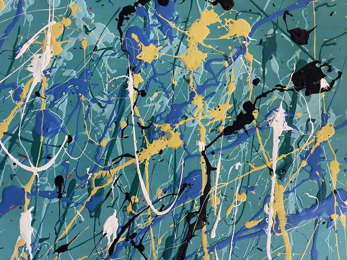 Jackson Pollock Abstract Painting on Paper (#0085) on Jan 13, 2023 ...