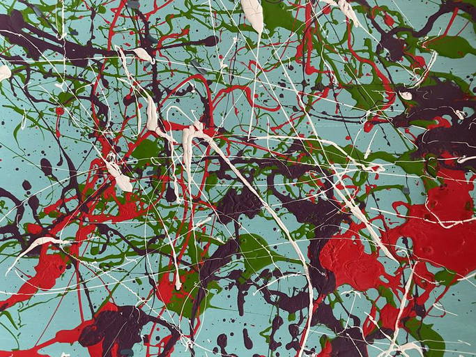 Jackson Pollock Abstract Painting on Paper (#2007) on Jan 14, 2023 ...