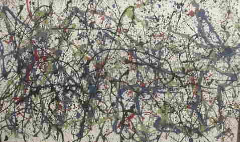 Jackson Pollock Abstract Painting On Canvas