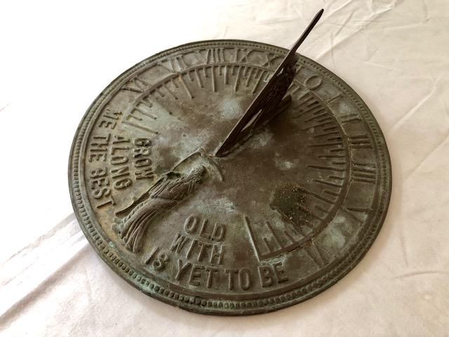 Flora & Fauna Brass Outdoor Garden Sundial