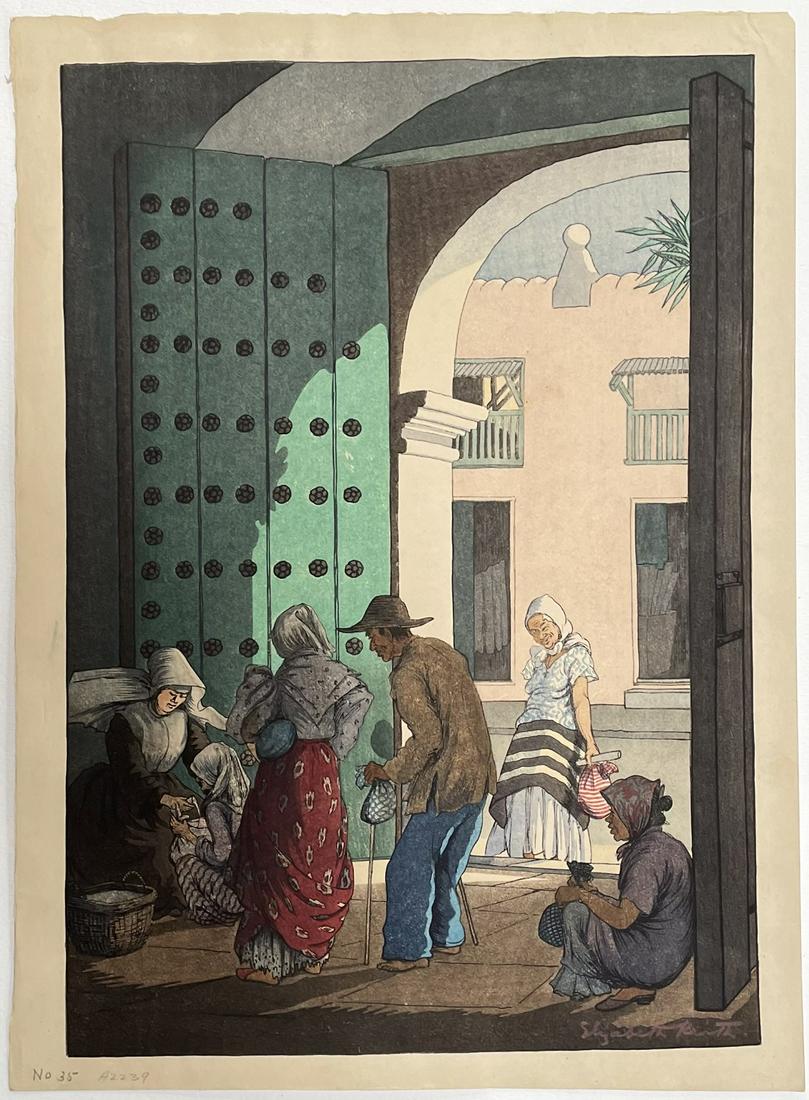 Elizabeth Keith Woodblock: St. Isabella Tower, 1924