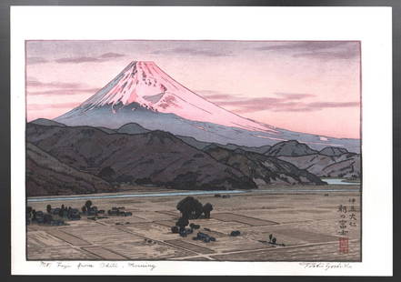 Toshi Yoshida (1911 - 1995): Mt. Fuji From Ohito , Morning Auction