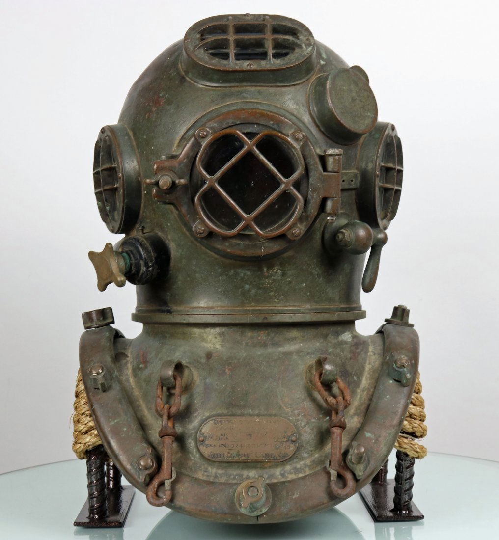 Us Navy Mark V Diving Helmet Desco December 1945
