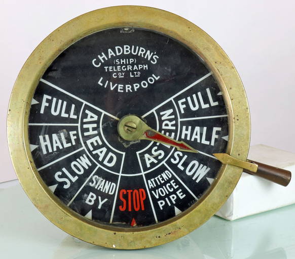 Chadburns Liverpool Ship Engine Order Telegraph Head