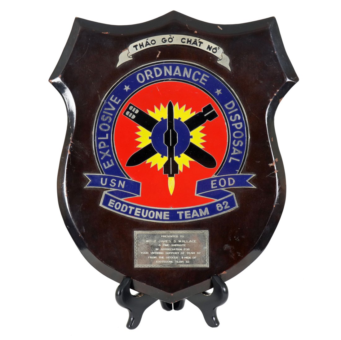 Usn Explosives Ordnance Disposal Team 82 Plaque