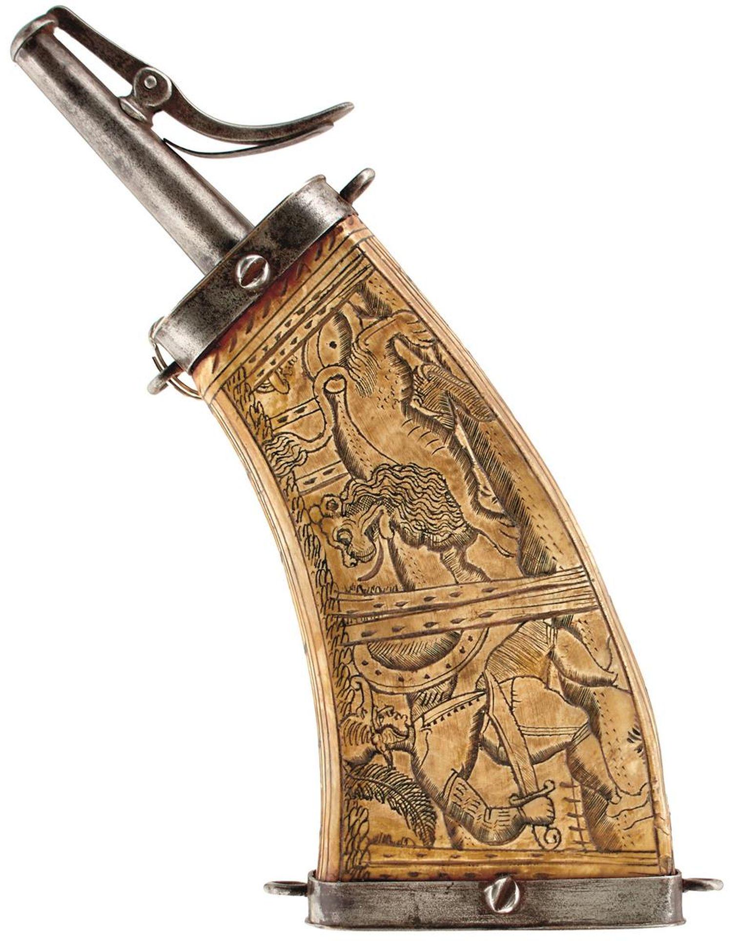 A 17TH CENTURY GERMAN POWDER FLASK - Nov 12, 2019 | Antony Cribb Ltd in ...
