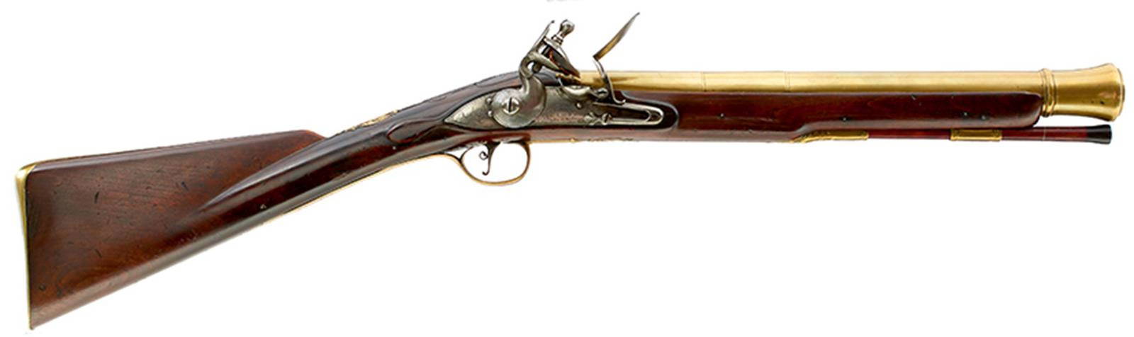 An 18th Century Flintlock Blunderbuss By King,
