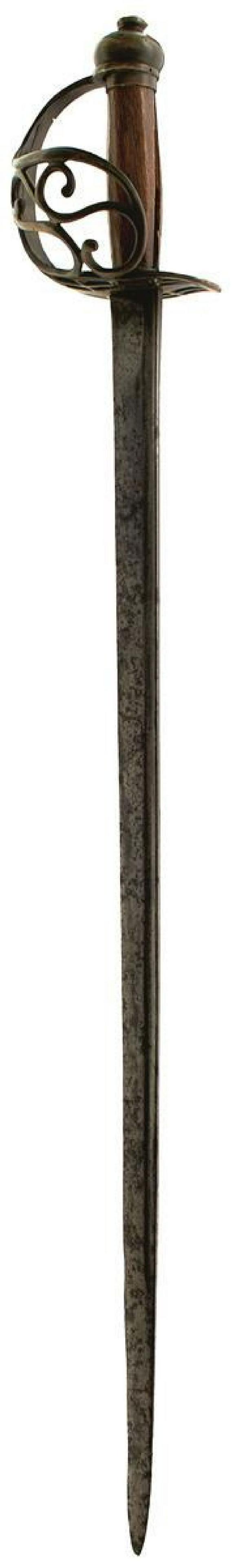 An 17th Century Cavalry Backsword, 68.5cm Fullered Backsword Blade ...