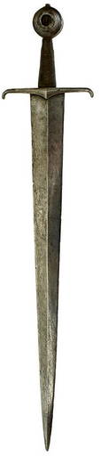 A Medieval Sword Of Castillon Type, 76cm Broad Sharply Tapering ...