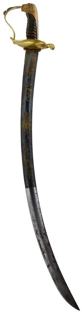 A GRENADIER OFFICER'S SABRE TO THE PERTHSHIRE VOLUNTEERS, 72cm curved ...