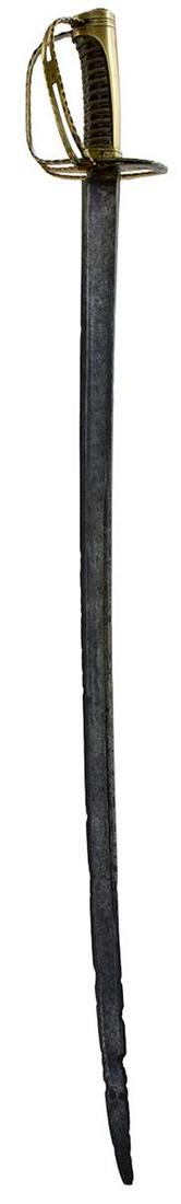 A FRENCH OFFICER'S FOLDING ATTACK HILT SWORD, 80cm fullered blade ...