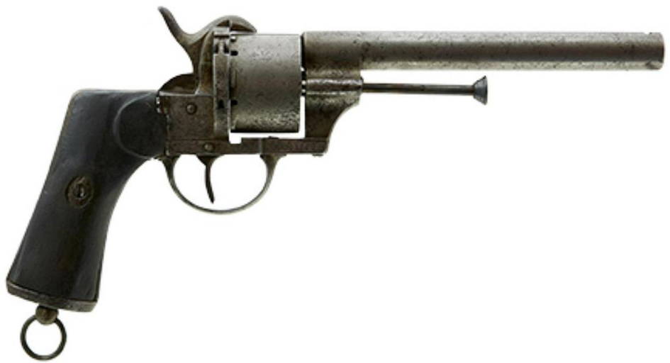 A Spanish 12mm Six Shot Model 1863 Army Pinfire Revolver, 6inch Sighted ...