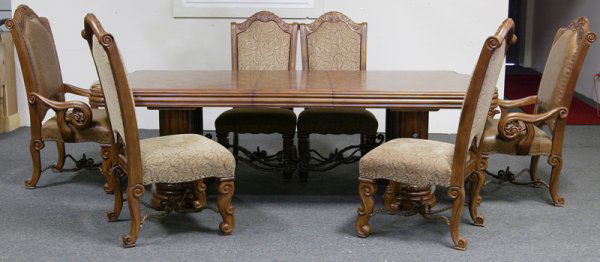 13: Aico Monte Carlo Pecan Finish Dining Set