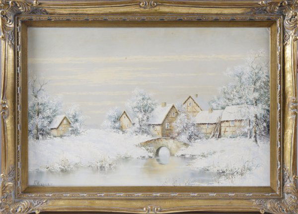 179: Oil Painting on Canvas Signed F. Wagner