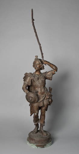 Antique Spelter "attila The Hun" Statue