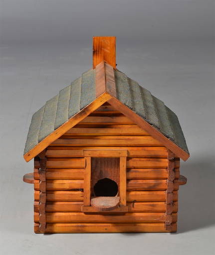 An American Log Bird House