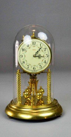 703: HECO GERMAN DOME BRASS CLOCK