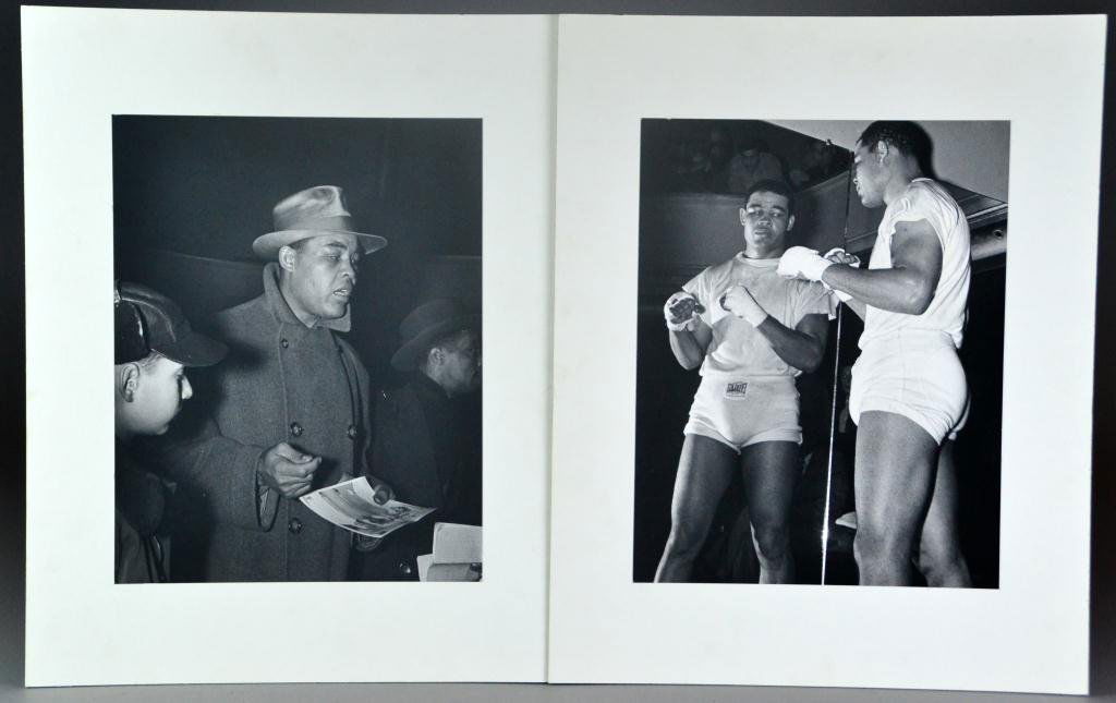 498: Pair B/W Photographs of Boxer Joe Lewis