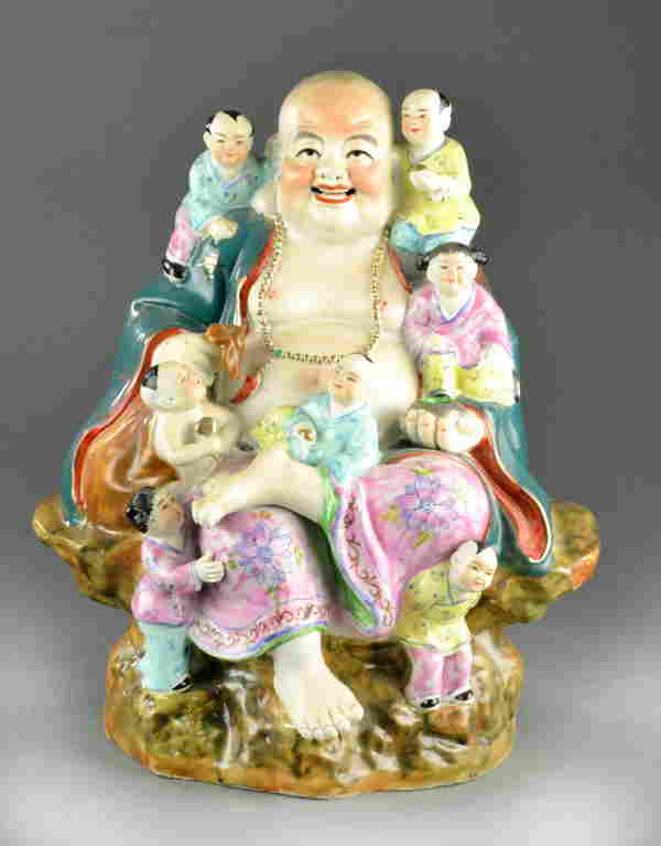 Chinese Smiling Porcelain Buddha with Children - Apr 28, 2013 | Midwest ...